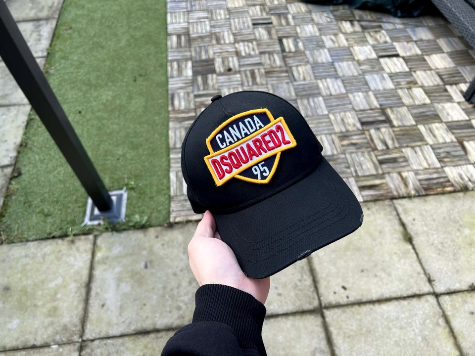 Men's Dsquared2 Patch Baseball Cap / Black / One Size / RRP £125 | eBay UK