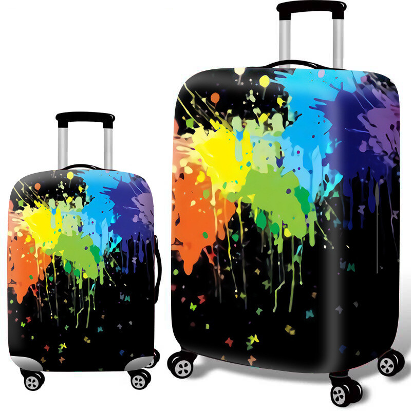 Printed Travel Luggage Cover Protector Elastic Suitcase Bag Dust-proof ...