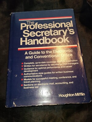 Professional Secretary's Handbook Hardcover 1980s | eBay