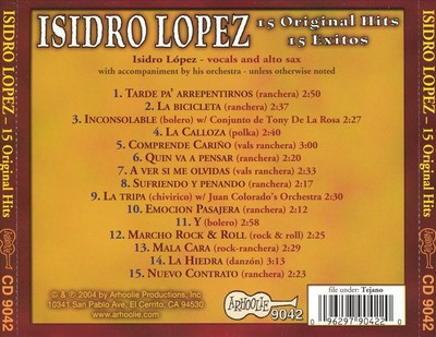 ISIDRO LOPEZ 15 ORIGINAL HITS NEW CD 96297904220| eBay