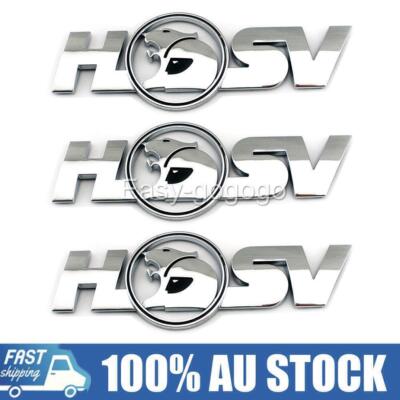 3PC HSV Chrome Logo Badge Boot or Side Skirt Emblem For Holden VT VX VY ...