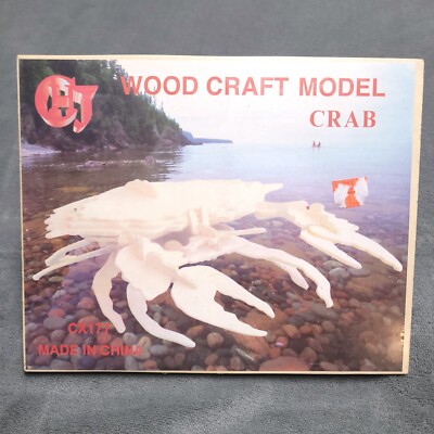 New CHJ 3D Wooden Puzzles Large Crab DIY Wood Craft Model Kit CX177 ...