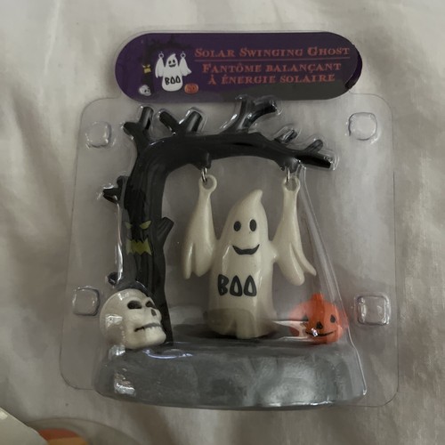 New Solar-Powered Halloween Swinging Ghost with Tree | eBay