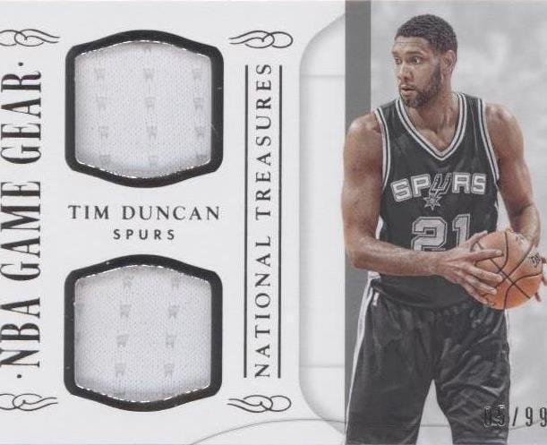 2014-15 Panini National Treasures - Nba Game Gear Duals Tim Duncan #GGD ...