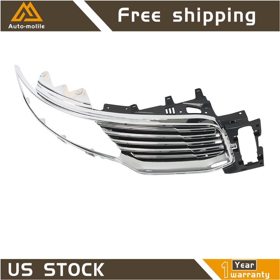 Front Upper Grille Grill Chrome Driver+Passenge Side For Lincoln MKX ...