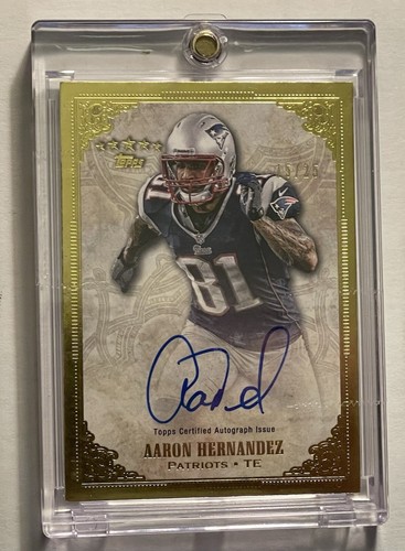 AARON HERNANDEZ 2012 Topps Five Star Gold Autograph #15/25 FSSAH ...