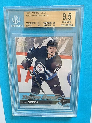 2016-17 Kyle Connor Upper Deck Young Guns Rookie RC BGS 9.5 w/10 sub ...