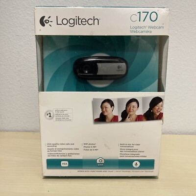 Logitech Webcam C170 Built in Mic Quality Video Calls, Recording, 5MP ...