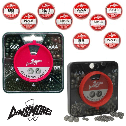 Dinsmores Super Soft Refill Split Shot Tub SSG AAA LG BB NO1 4 6 8 Carp ...