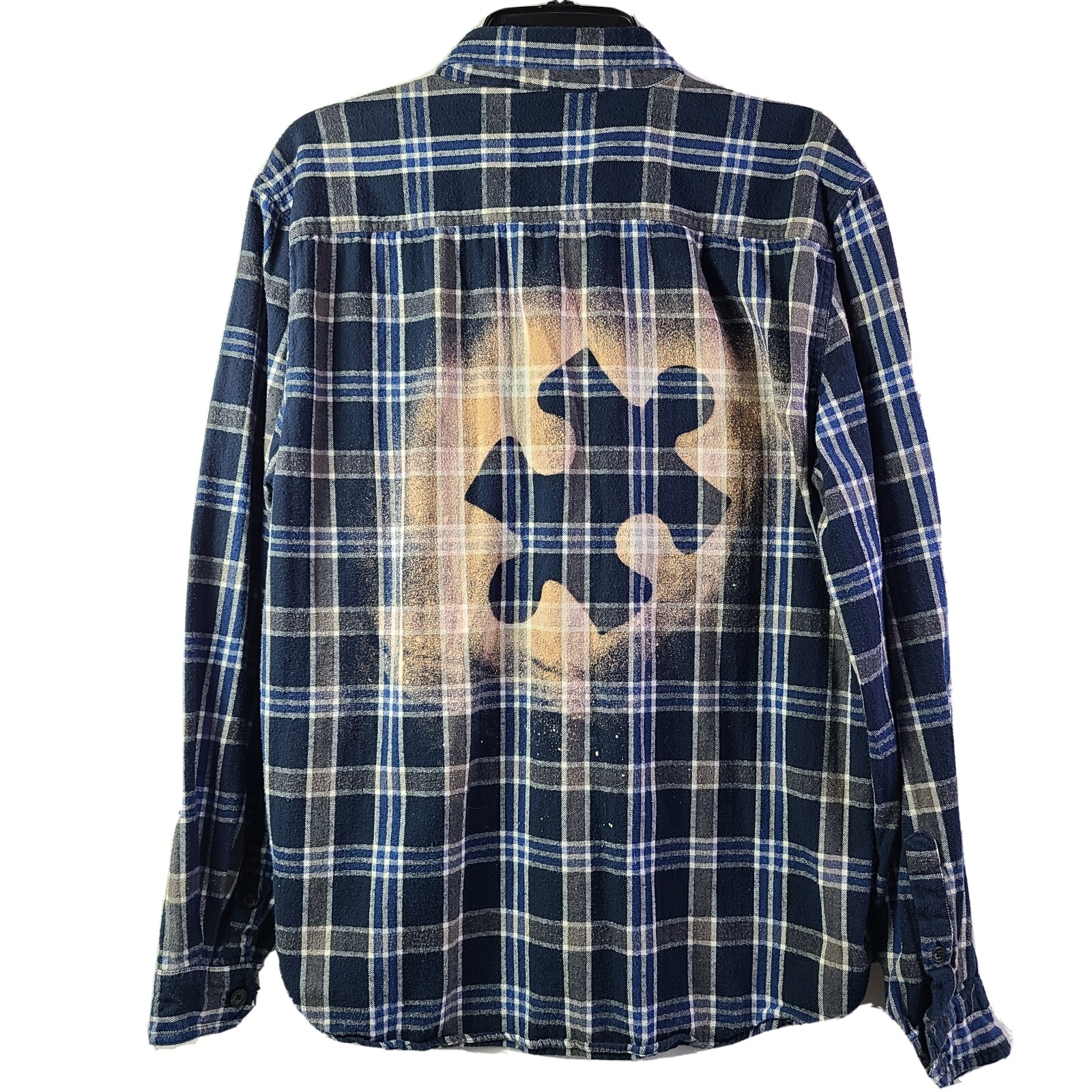 Autism Puzzle Support Flannel Shirt Mens 2XLT Upcycle… - Gem