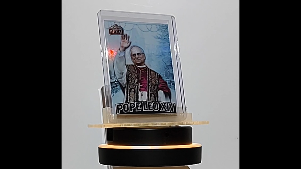 Pope Leo XIV 2025 Leaf Metal Trading Card Snow Parallel /583 | eBay