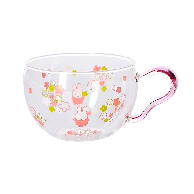 Miffy Sakura Flower Glass Tea Pot & Cup Set Heat Resistant Pink Japan ...