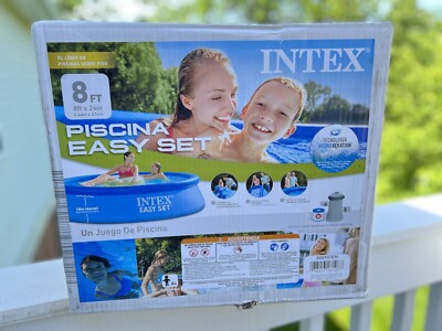 Intex 8ft x 24in Easy Set Inflatable Swimming Pool w/ Pump BRAND NEW ...
