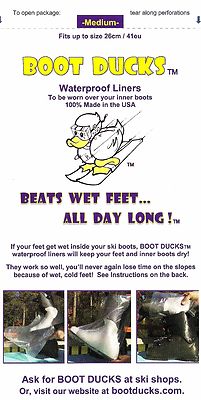 BOOT DUCKS are waterproof liners for ski boots. Got wet ski boots get ...