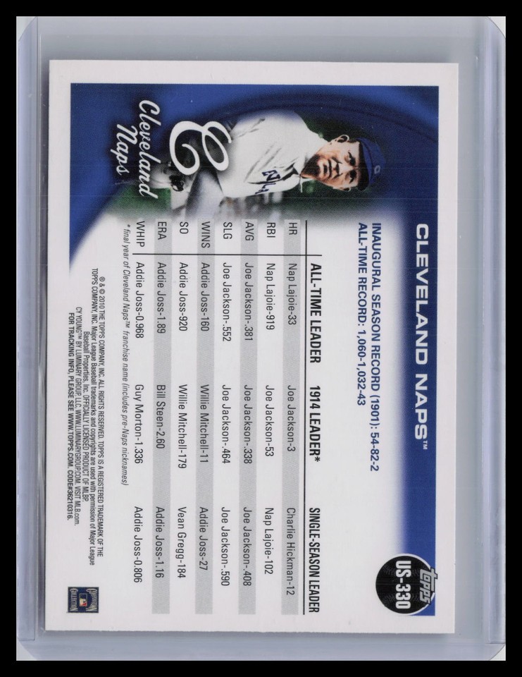 2010 Topps Update #US-330b Cleveland Naps | eBay UK