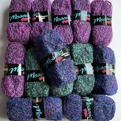 650g Bundle Sirdar Mosaic Multicolor Magic Chunky Tweed Yarn 12% Wool ...