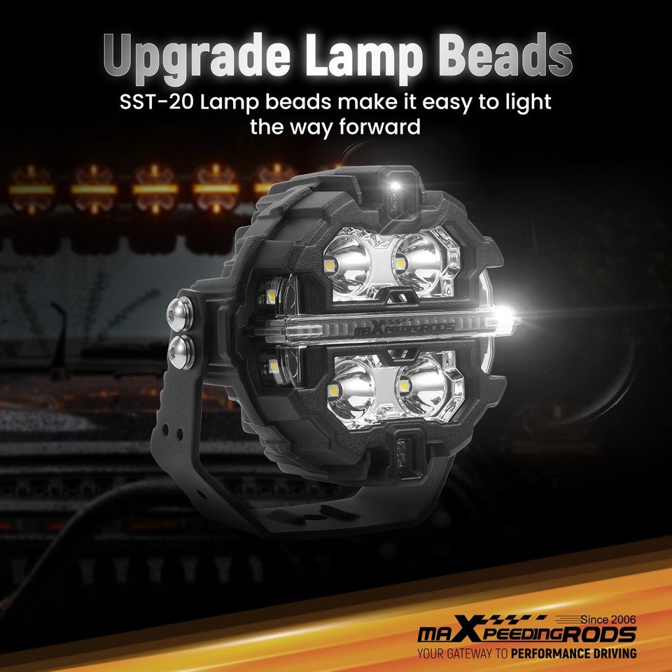 Round LED Driving Light 3.5" 160W Spot Beam offroad Auxiliary Light ...