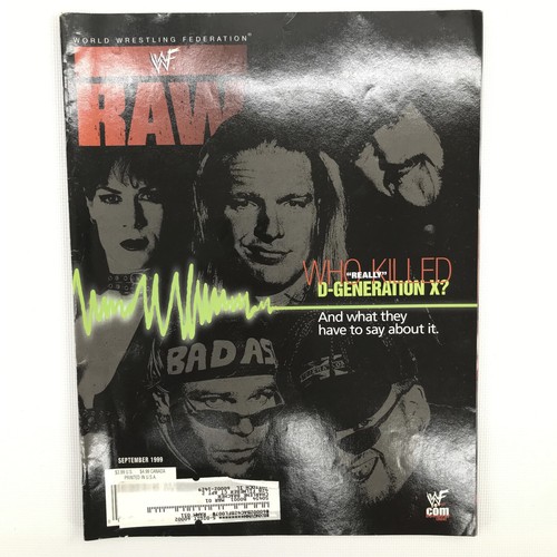 WWF Raw Magazine Sept 1999 No Poster Subscription Edition Cover ...