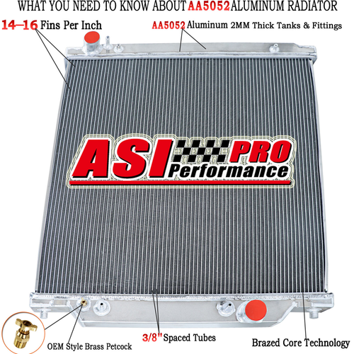 ASI 3 Row Aluminum Radiator For 6.0l Powerstroke Ford F250 F350 F450 ...