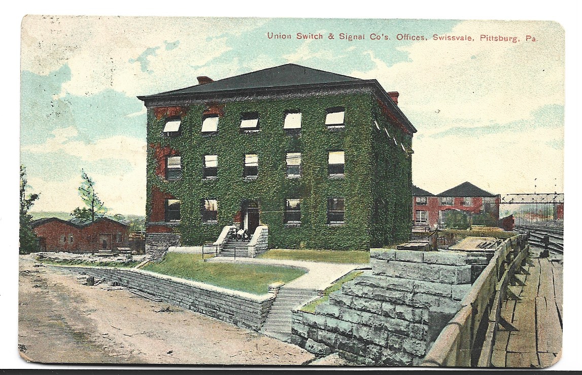 UNION SWITCH & SIGNAL CO OFFICES~SWISSVALE,PITTSBURGH,PA -PM 1909 | eBay