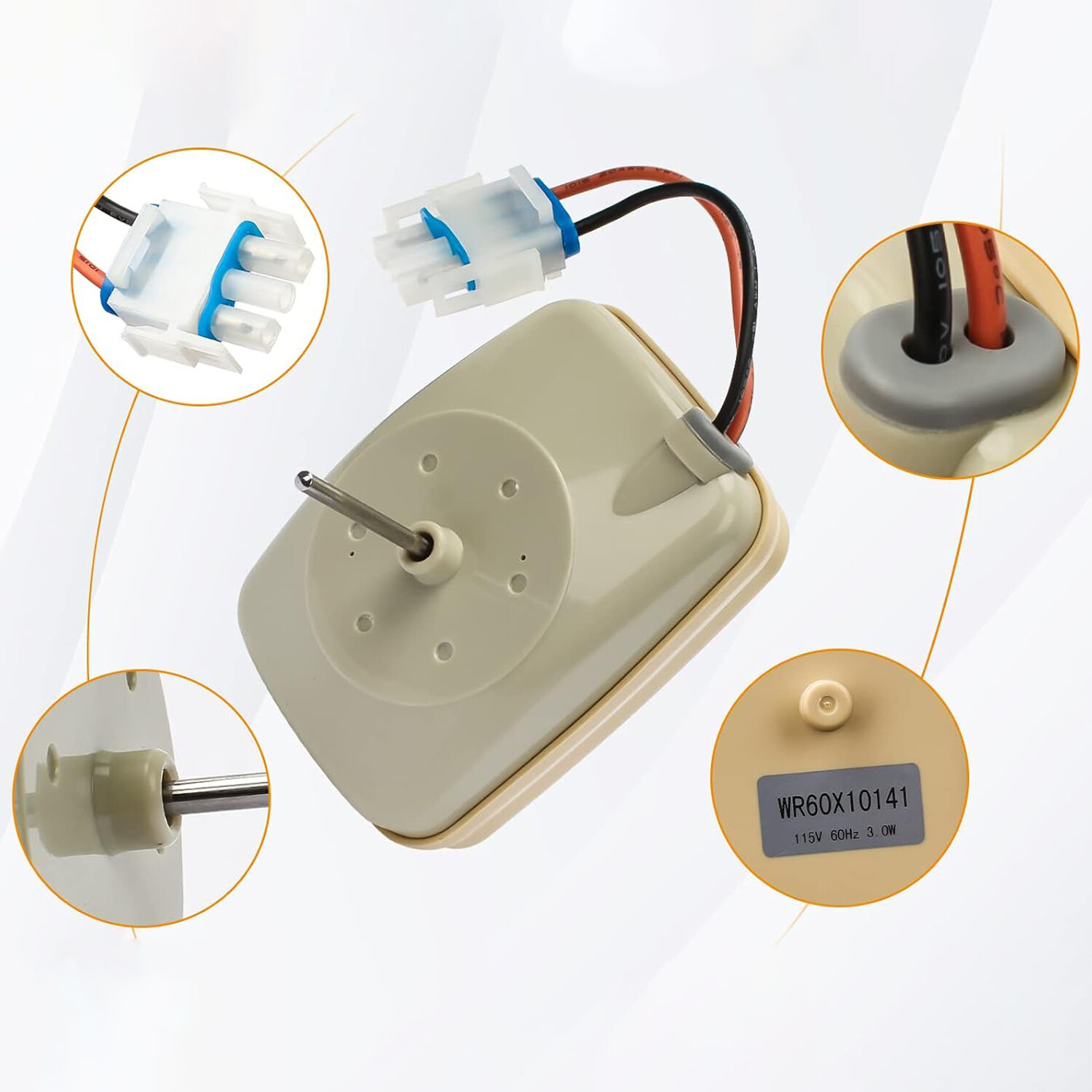 WR60X10141 Evaporator Fan Motor Refrigerator Part WR60X31522 WR60X23584 ...