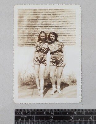 Original Vintage Photo Print Americana 1940s Girls Team Uniform | eBay