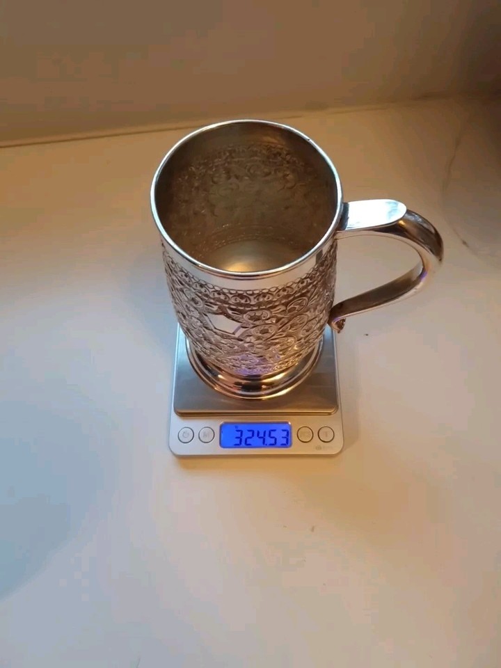 Solid silver 925 sterling silver 1 Pint Tankard 324.53gm | eBay UK