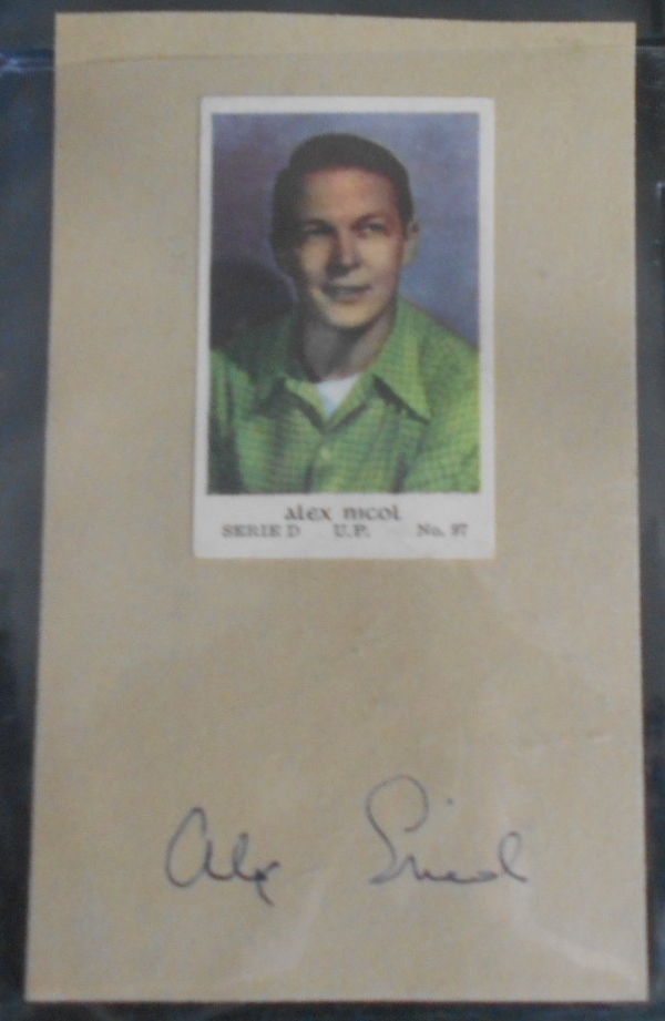 Film Star, #97 Series D. Alex Nicol Actor with Auto | eBay