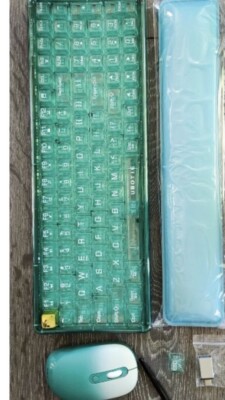 Ubotie Wireless Transparent Keyboard and Mouse Combo GREEN | eBay