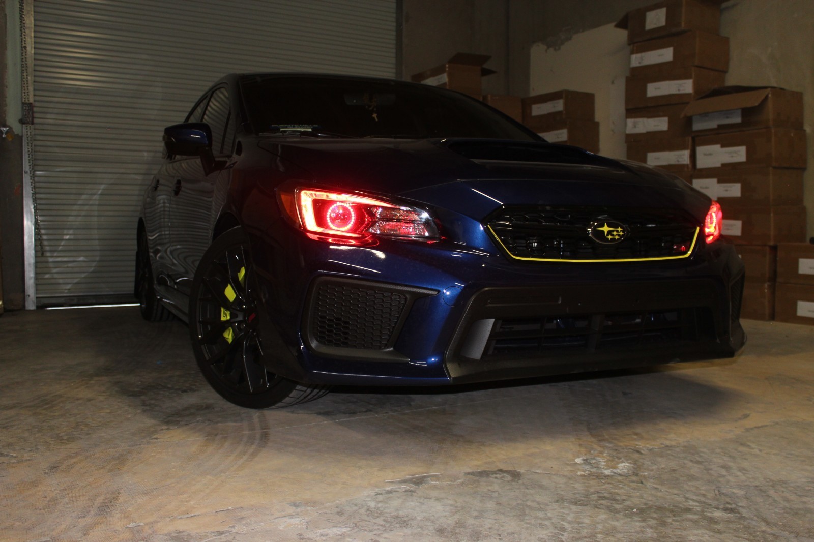 2015-2017 Subaru WRX Pre-Built Headlights LED RGB Angel Eyes Halo Ring ...
