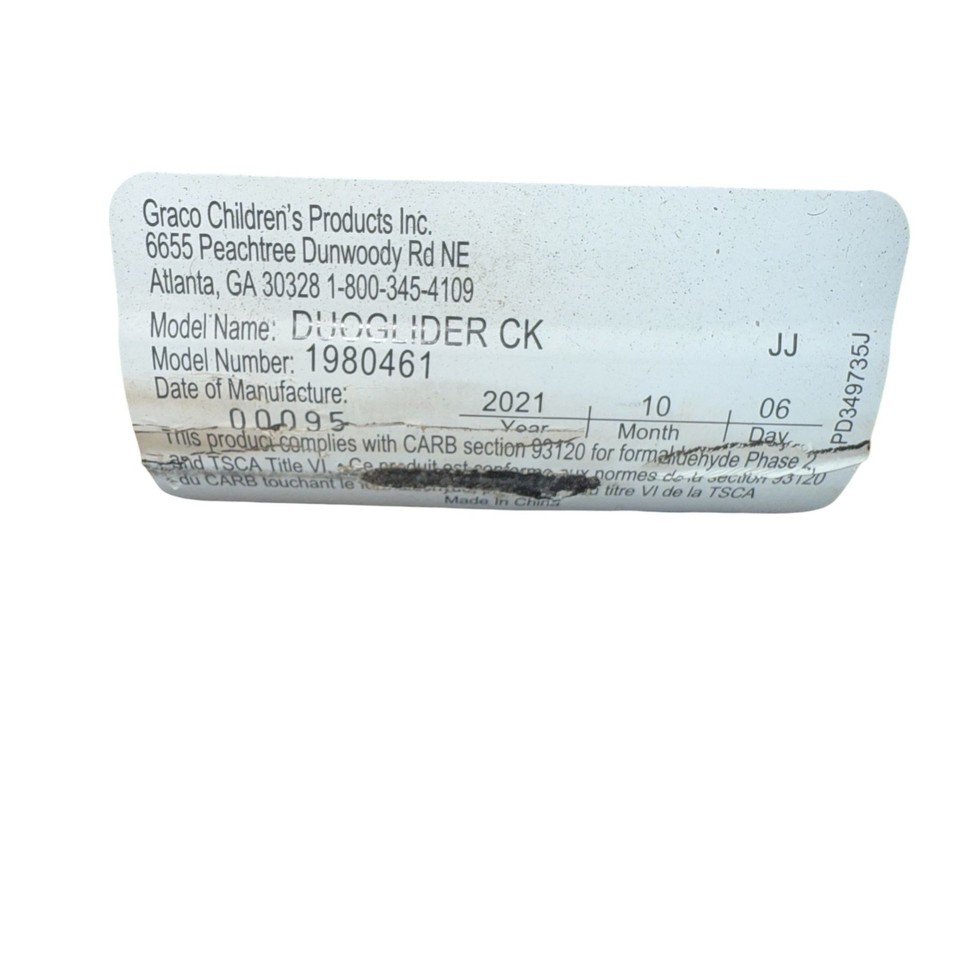 Graco 1980461 DuoGlider Click Connect Double Stroller Rear Canopy Bar ...