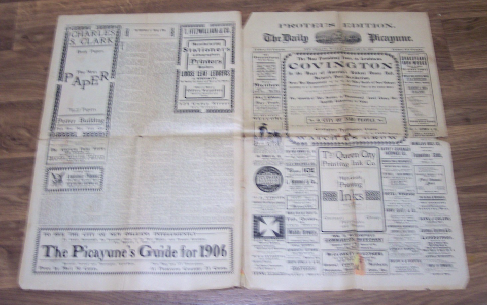 1906 & 1915 NEW ORLEANS CARNIVAL Original NEWSPAPERS / Comus & Rex ...