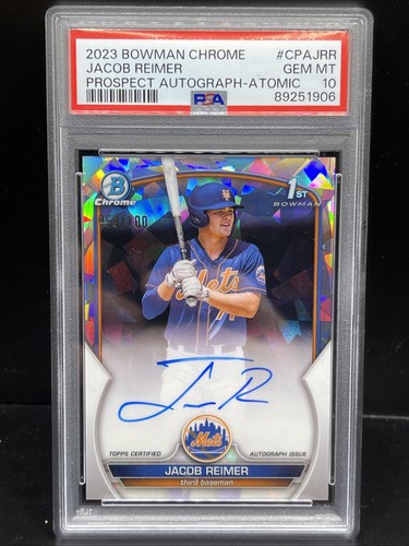Jacob Reimer 2023 Bowman Chrome Atomic Rookie Auto 59/100 PSA Gem 10 | eBay