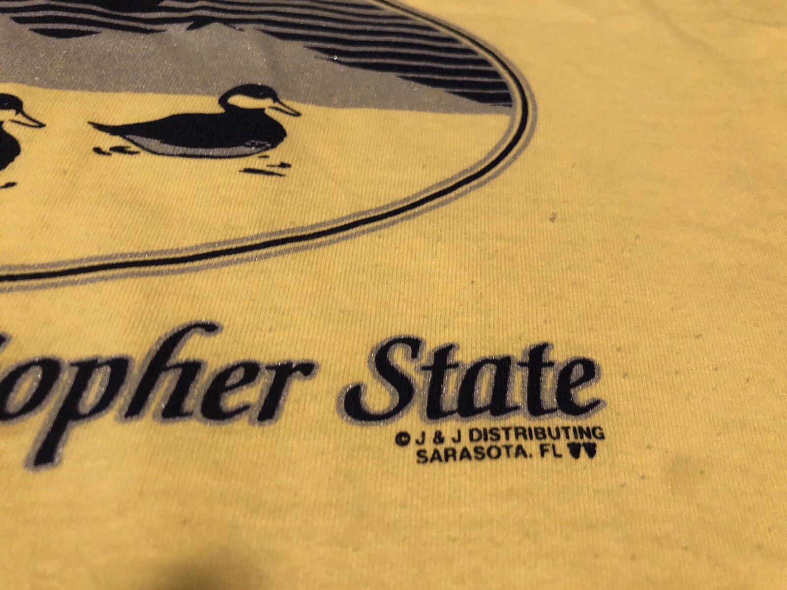 True Vintage Minnesota Gopher State Family Of Loons Large Yellow Shirt ...