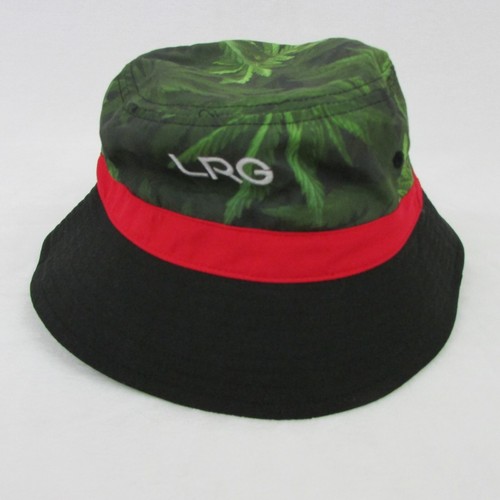 LRG Lifted Research Group Green Flower Black Bucket Hat One Size Fits ...