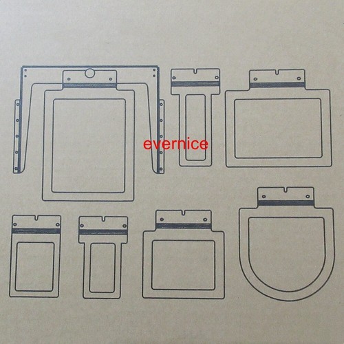 7 Sets Fast Frames Embroidery Hoops For Brother Pr600 Pr620 Pr650 ...