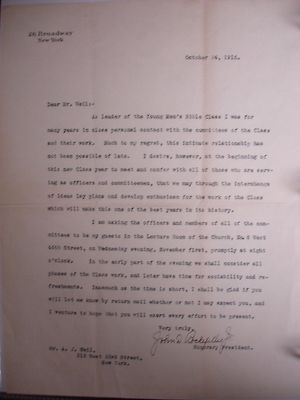 John D. Rockefeller Jr. Typed letter signed 1916- imprinted letterhead ...