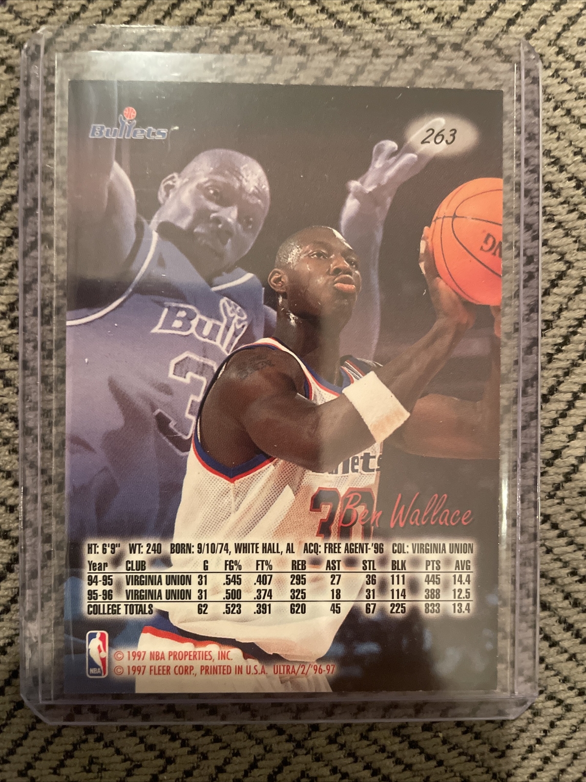 1996-97 Ultra Ben Wallace (RC) #263 Bullets Pistons HOF | eBay