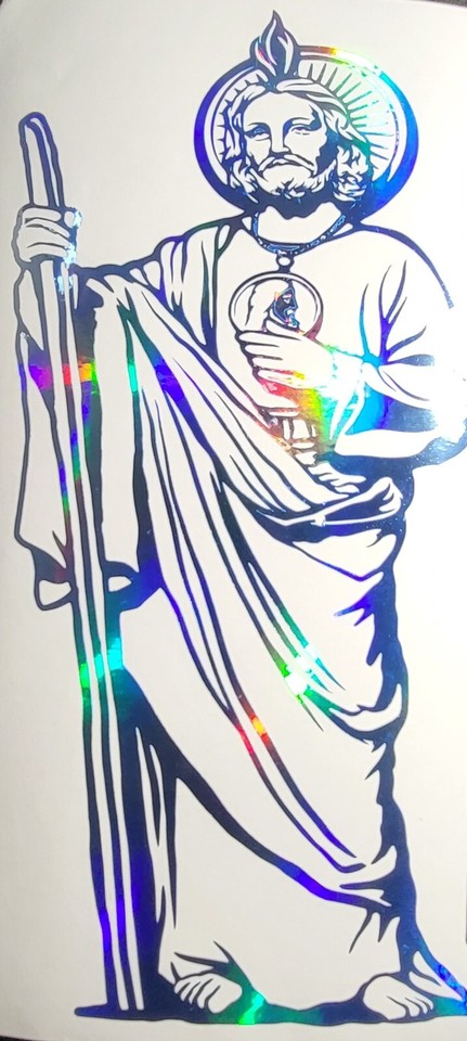 ~SAN JUDAS TADEO (saint Jude) CAR STICKER DECAL CALCOMANIA DE VINIL 12 ...