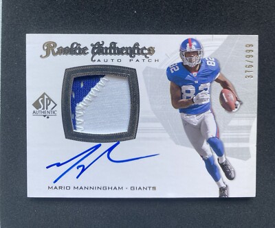 Mario Manningham 2008 Upper Deck SP Authentic Rookie Authentics RPA ...