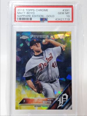 MATT BOYD 2016 TOPPS CHROME FUTURE STARS SAPPHIRE GOLD /5 PSA 10 Q2316 ...