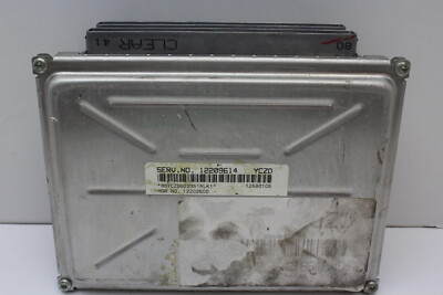01 02 Buick Century 12209614 Computer Brain Engine Control ECU ECM EBX ...