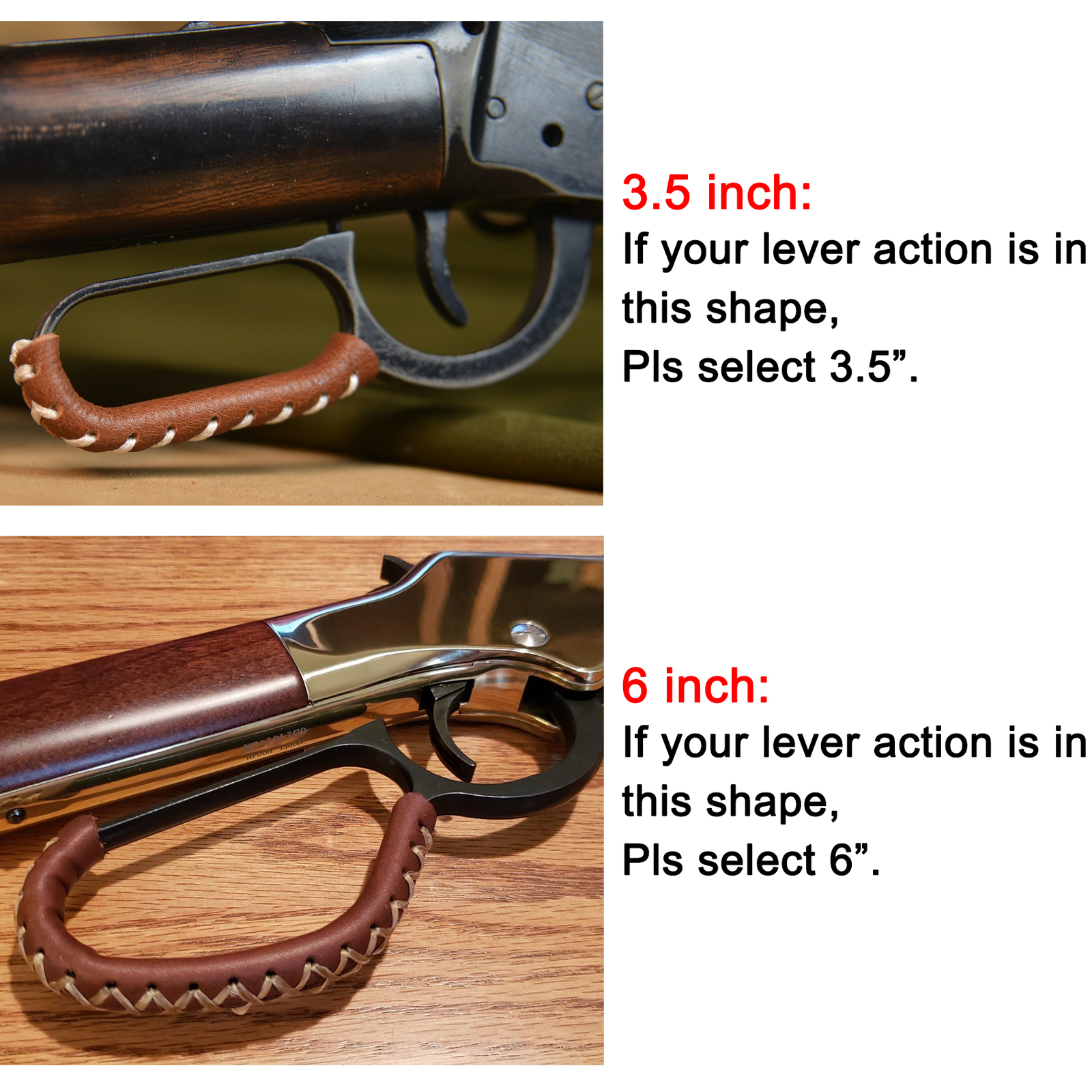 Tanned Full Grain Leather Lever Wrap For Lever Action Rifle Shotgun ...