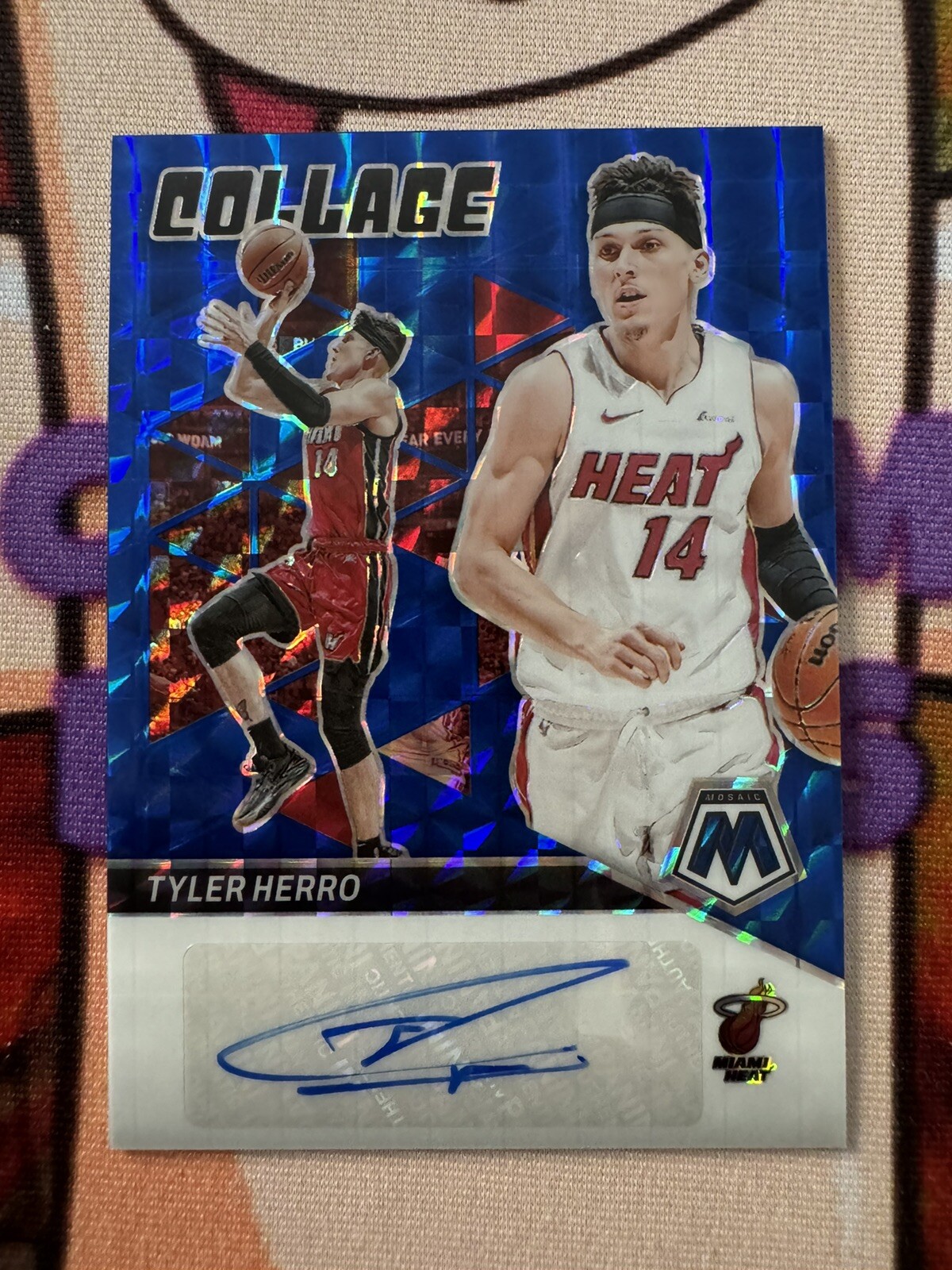 2023 Mosaic Basketball Collage Autographs BLUE 33/49 Tyler Herro #CM ...