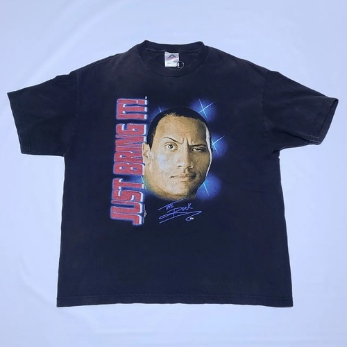 Rare Vintage 2002 The Rock WWF Double Sided "Just Bri… - Gem