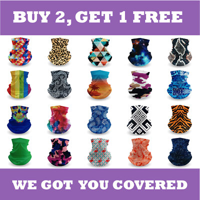 Neck Gaiter Bandana Face Mask Cooler UV Sun Protection Cooling Gator ...