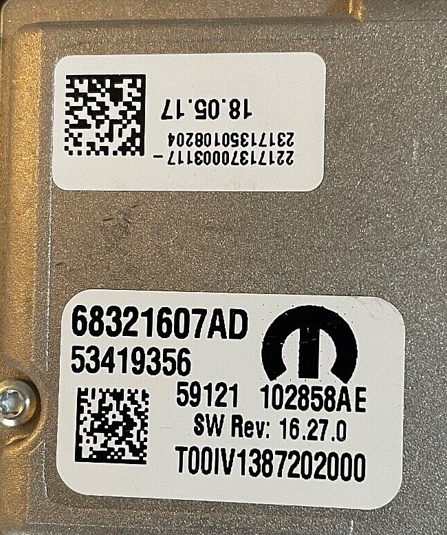 Jeep, Dodge Forward Facing Camera Assembly - Lane Assist Keep ...