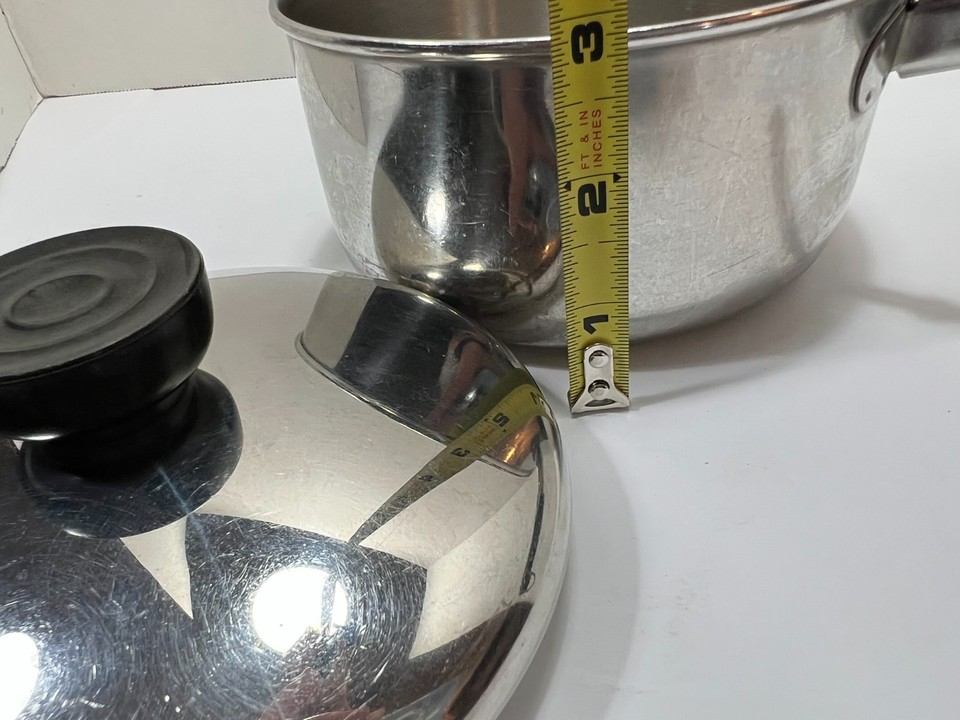 Vintage Revere Ware 1 Quart Sauce Pan Stainless Steel Tri-Ply Disc ...
