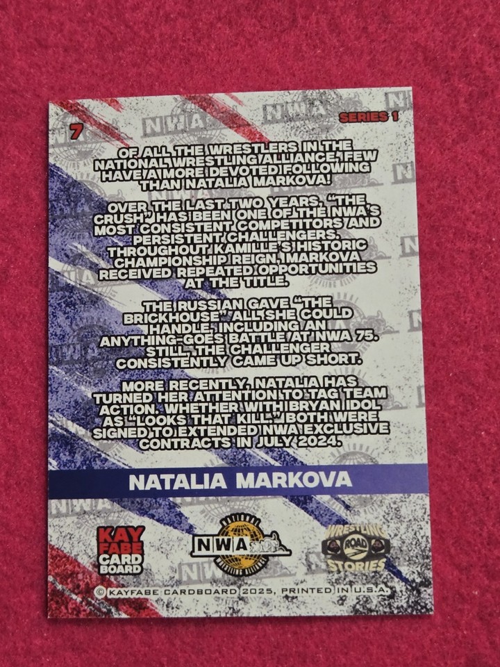 HOT Natalia Markova RARE 2025 NWA Powerrr WRESTLING Card #7 Wwe Nxt AEW Tna Gcw | eBay