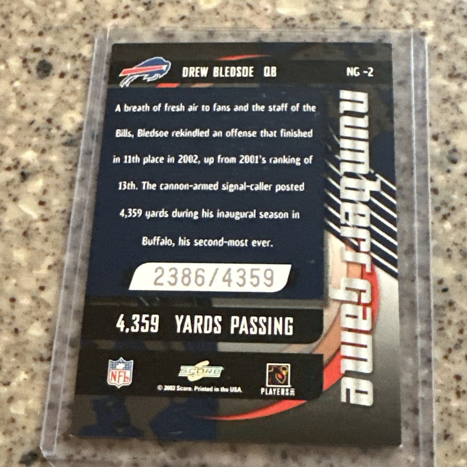 Drew Bledsoe 2003 Score #NG-2 NUMBERS GAME 2386/4359 Buffalo Bills-NFL ...